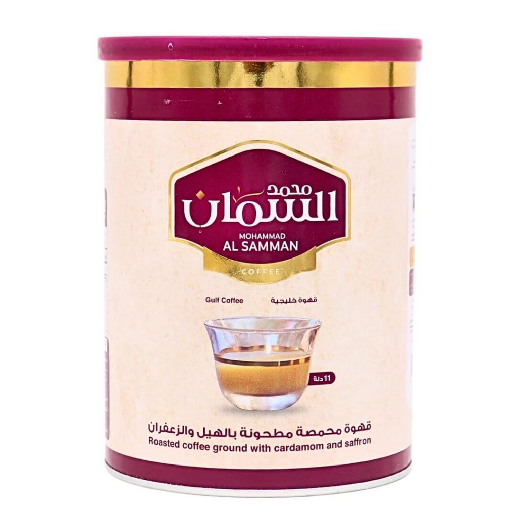 Al Samman Arabic Gulf Coffee with Cardamom and Saffron 450g - Albazaar Market
