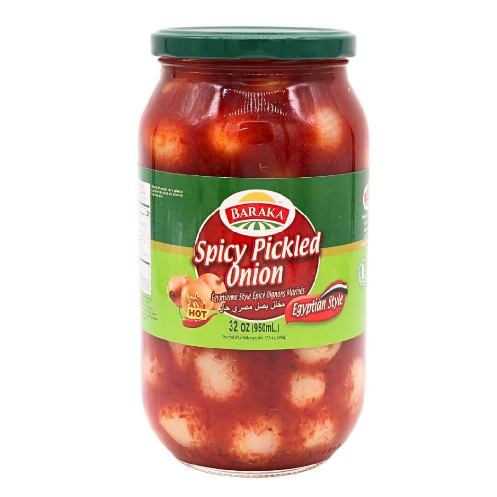 Spicy Pickled Onions Egyptian Style 32oz Baraka Baraka Foods - Albazaar ...