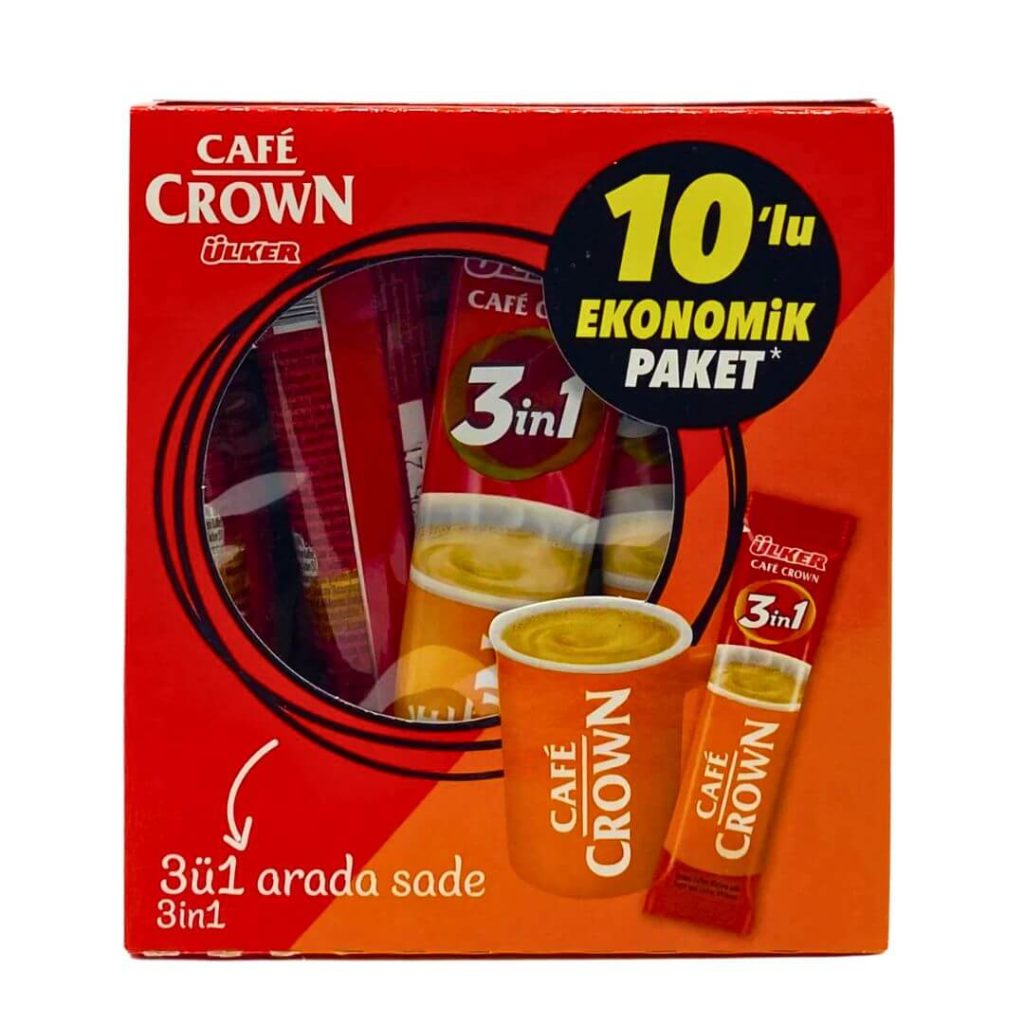 ULKER Cafe Crown 3-in-1 Instant Coffee 18g (10 Sachets) - Albazaar Market