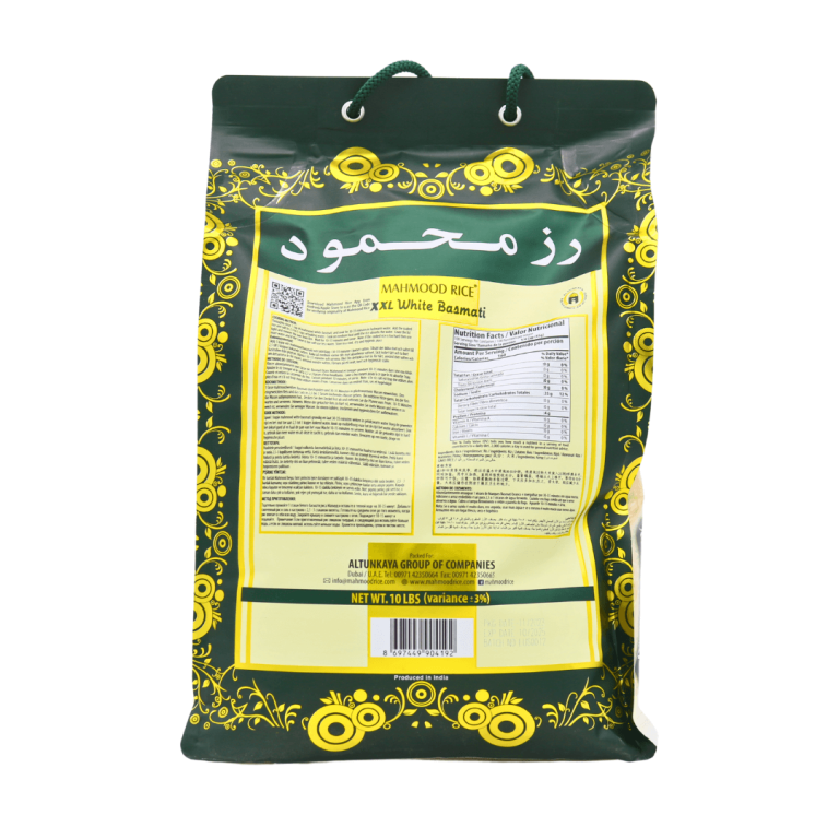 Mahmood Rice XXL White Basmati Rice 10 lb - Albazaar Market