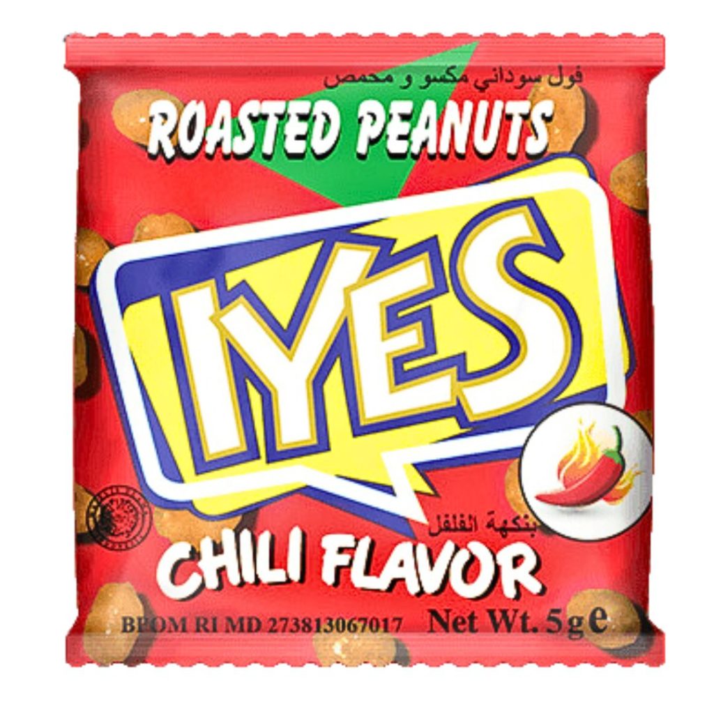 IYES Roasted Peanuts Chilli Flavor 5gx30Pack - Albazaar Market